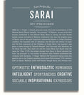 Sarai | Name Art Print – Name Stories