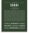 Sarai Personalized Name Meaning Art Prints – Name Stories