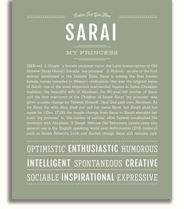 Sarai | Name Art Print – Name Stories