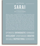 Sarai | Name Art Print – Name Stories
