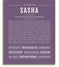 Sasha | Name Art Print – Name Stories