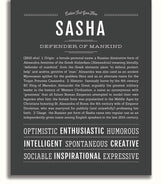 Sasha | Name Art Print – Name Stories