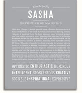 Sasha | Name Art Print – Name Stories