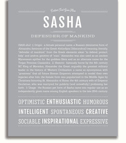 Sasha | Name Art Print – Name Stories