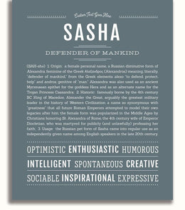 Sasha | Name Art Print – Name Stories