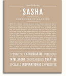 Sasha | Name Art Print – Name Stories