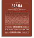 Sasha | Name Art Print – Name Stories
