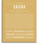 Sasha | Name Art Print – Name Stories
