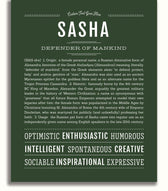 Sasha | Name Art Print – Name Stories
