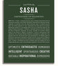 Sasha | Name Art Print – Name Stories