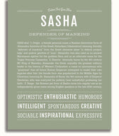 Sasha | Name Art Print – Name Stories