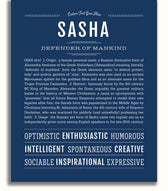 Sasha | Name Art Print – Name Stories