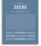 Sasha | Name Art Print – Name Stories