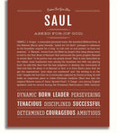 Saul Personalized Name Meaning Art Prints – Name Stories