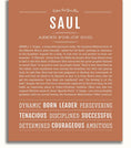 Saul Personalized Name Meaning Art Prints – Name Stories