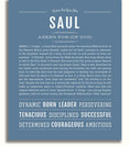 Saul Personalized Name Meaning Art Prints – Name Stories