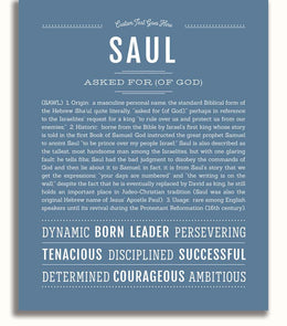 Saul | Name Art Print – Name Stories