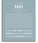 Saul Personalized Name Meaning Art Prints – Name Stories