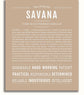 Savana | Name Art Print – Name Stories