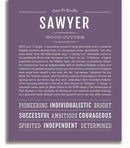 Sawyer Personalized Name Meaning Art Prints – Name Stories