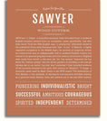 Sawyer (male) | Name Art Print – Name Stories