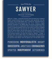 Sawyer (male) | Name Art Print – Name Stories