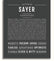 Sayer | Name Art Print – Name Stories