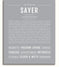 Sayer | Name Art Print – Name Stories
