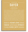 Sayer Personalized Name Meaning Art Prints – Name Stories