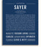 Sayer | Name Art Print – Name Stories