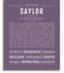 Saylor | Name Art Print – Name Stories
