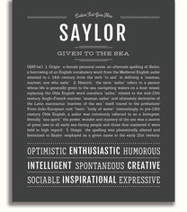 Saylor | Name Art Print – Name Stories
