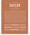 Saylor | Name Art Print – Name Stories