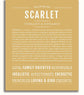 Scarlet Personalized Name Meaning Art Prints – Name Stories