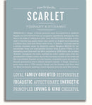 Scarlet | Name Art Print – Name Stories