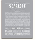 Scarlett Personalized Name Meaning Art Prints – Name Stories