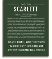 Scarlett | Name Art Print – Name Stories