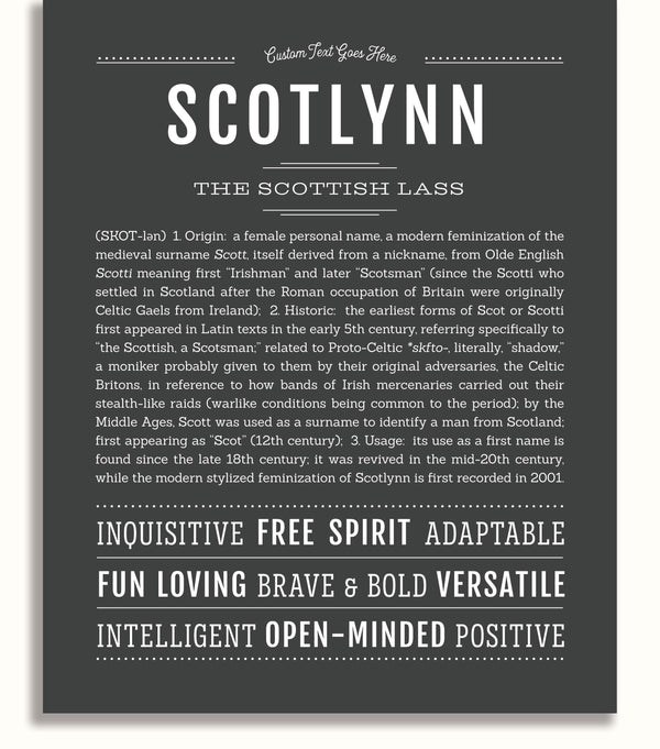 Scotlynn | Name Art Print – Name Stories