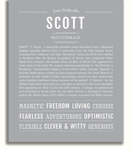 Scott | Name Art Print – Name Stories