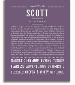 Scott | Name Art Print – Name Stories