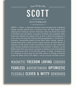 Scott | Name Art Print – Name Stories