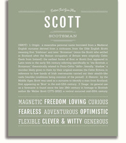 Scott | Name Art Print – Name Stories