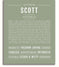 Scott Personalized Name Meaning Art Prints – Name Stories