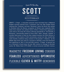 Scott | Name Art Print – Name Stories