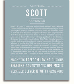 Scott | Name Art Print – Name Stories