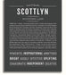 Scottlyn Personalized Name Meaning Art Prints – Name Stories