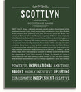 Scottlyn Personalized Name Meaning Art Prints – Name Stories