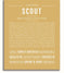 Scout Personalized Name Meaning Art Prints – Name Stories
