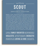 Scout (female) | Name Art Print – Name Stories