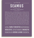 Seamus | Name Art Print – Name Stories